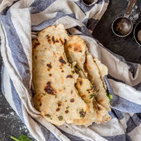 Garlic Naan Recipe - Simple Flaky Indian Flatbread
