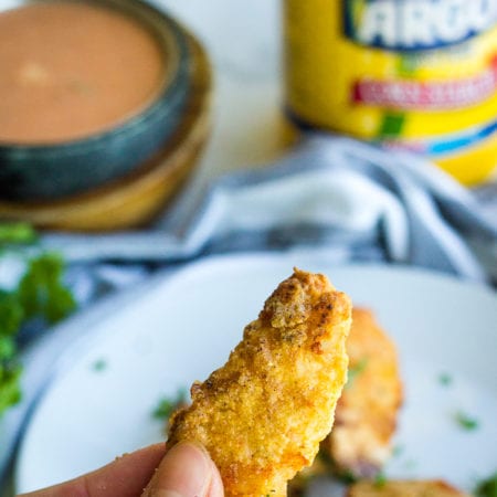 Crispy Baked Chicken Nuggets - Avocado Pesto